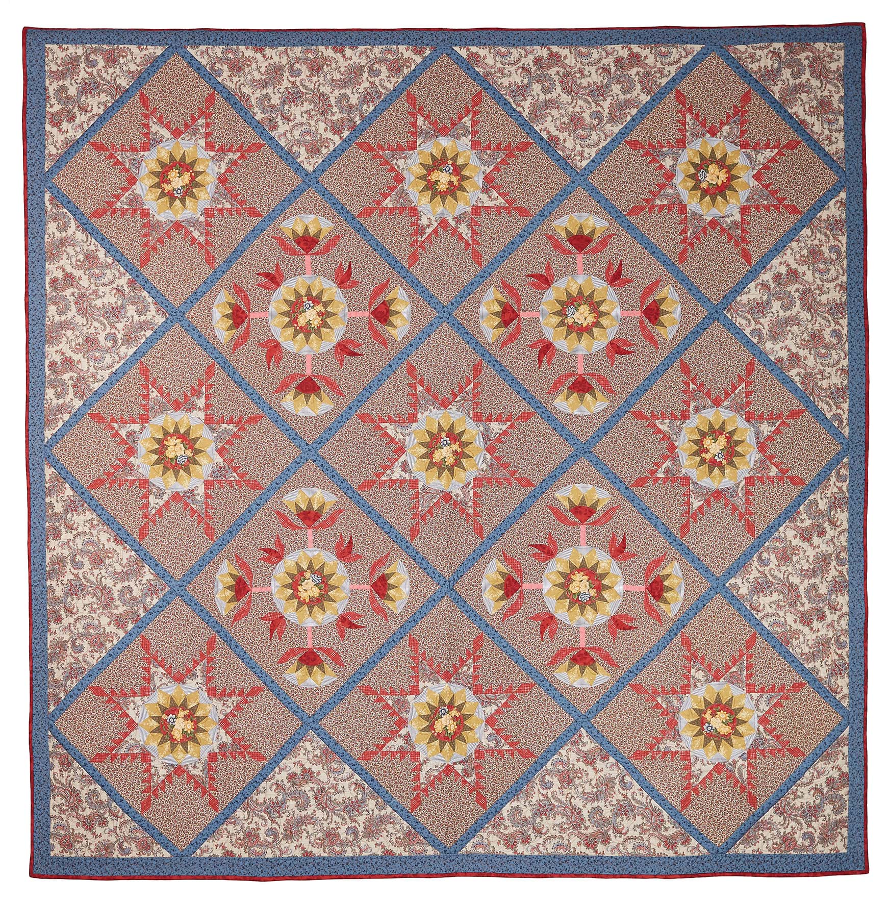 Sunburst Feathered Star Pattern - Michelle Yeo Quilt Designs